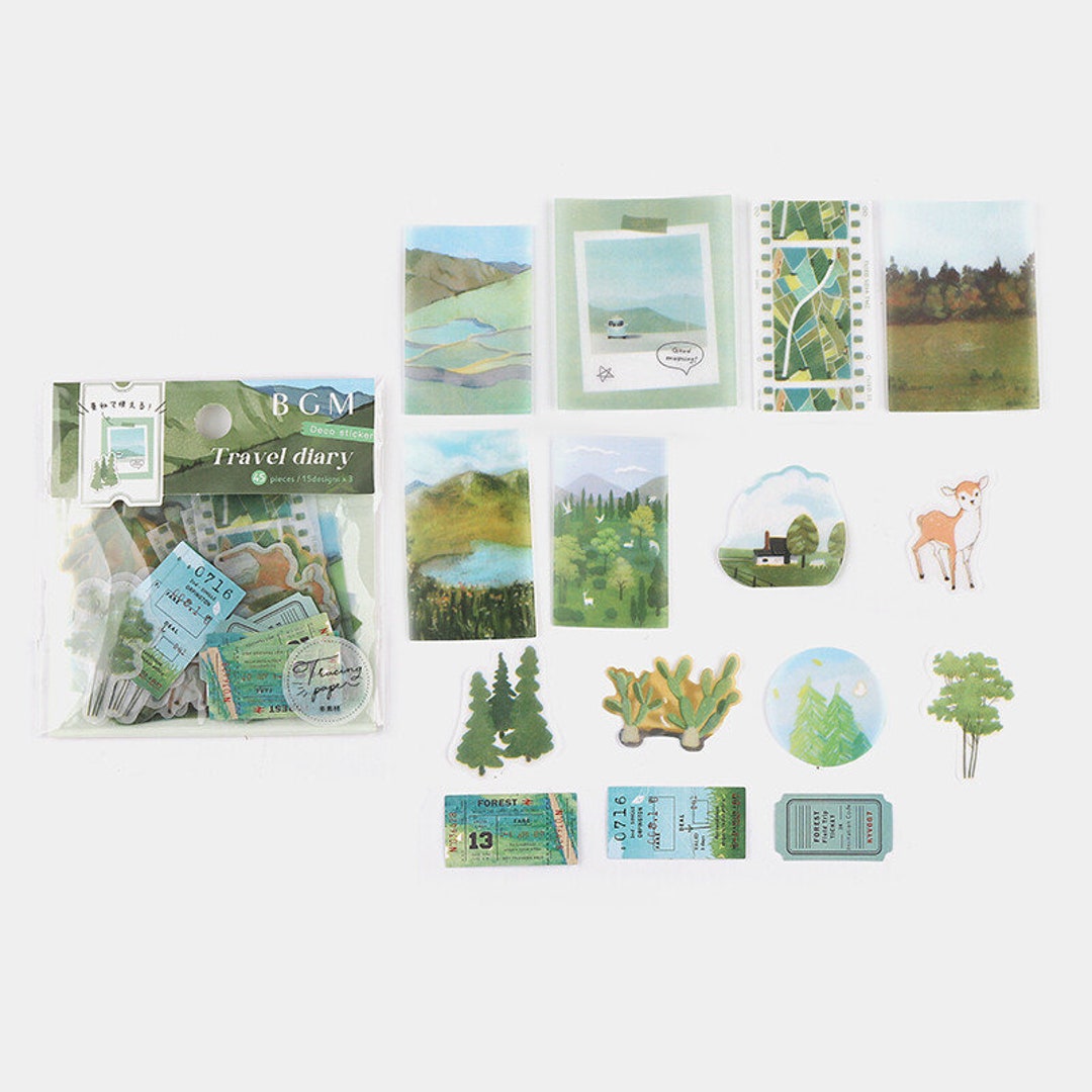 The Scenic Route Tracing Paper Stickers BGM Sticker Flake - Etsy