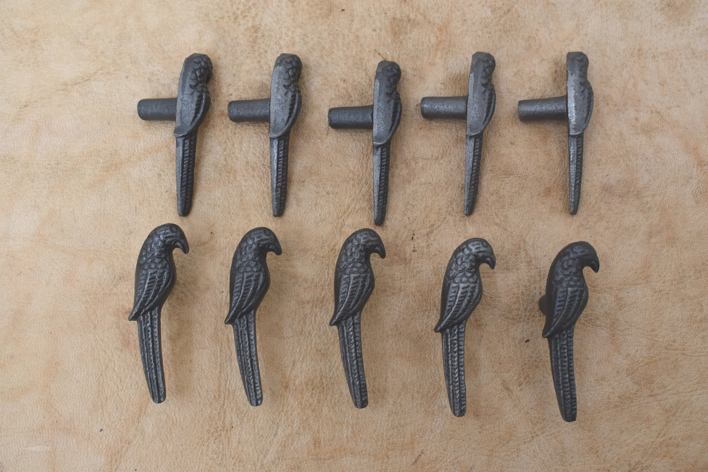 Vintage Cast Iron Parrot Shape Knob Drawer Handle Cupboard Knobs Pull ...