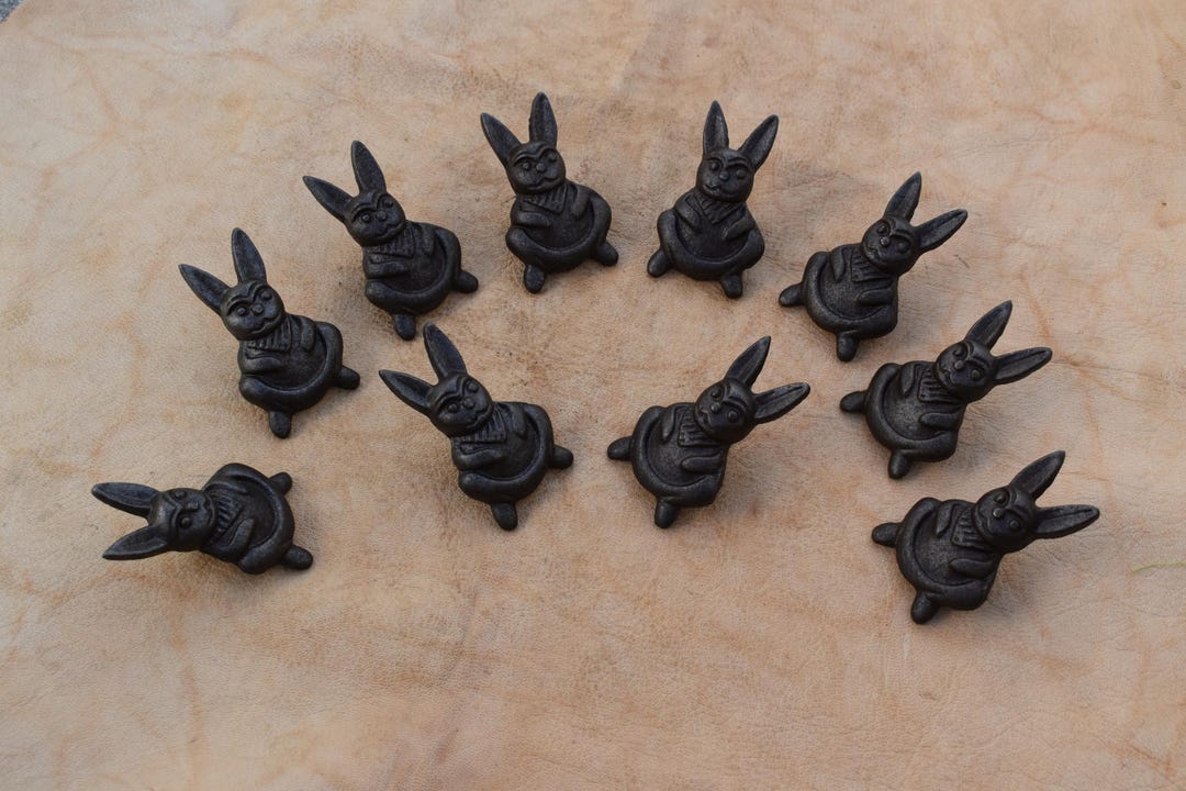 Vintage Type Cast Iron Rabbit Shape Knob Drawer Handle Cupboard Knobs ...