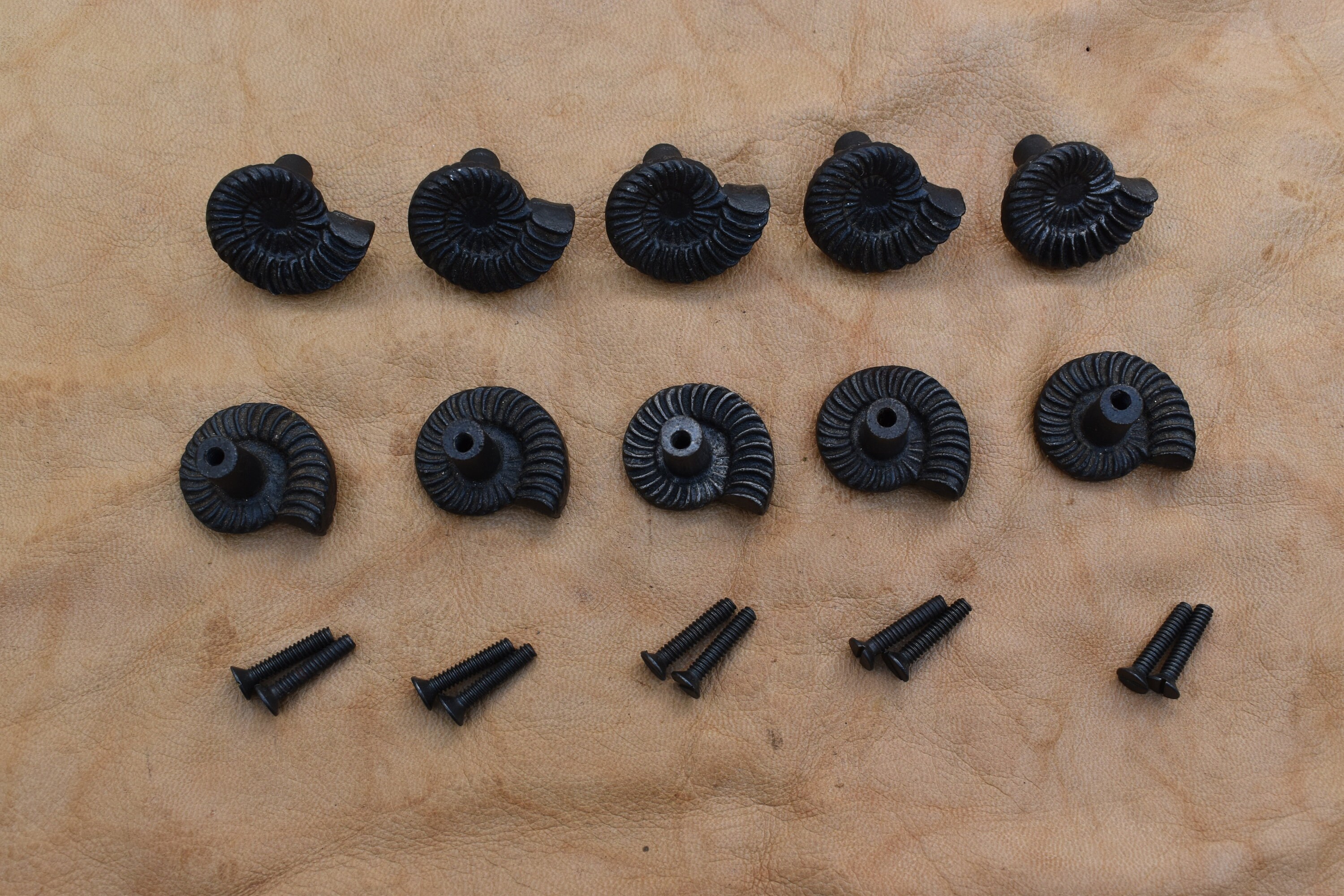 Cast Iron Knob Handles Seashell Shape Vintage Drawer Handle - Etsy