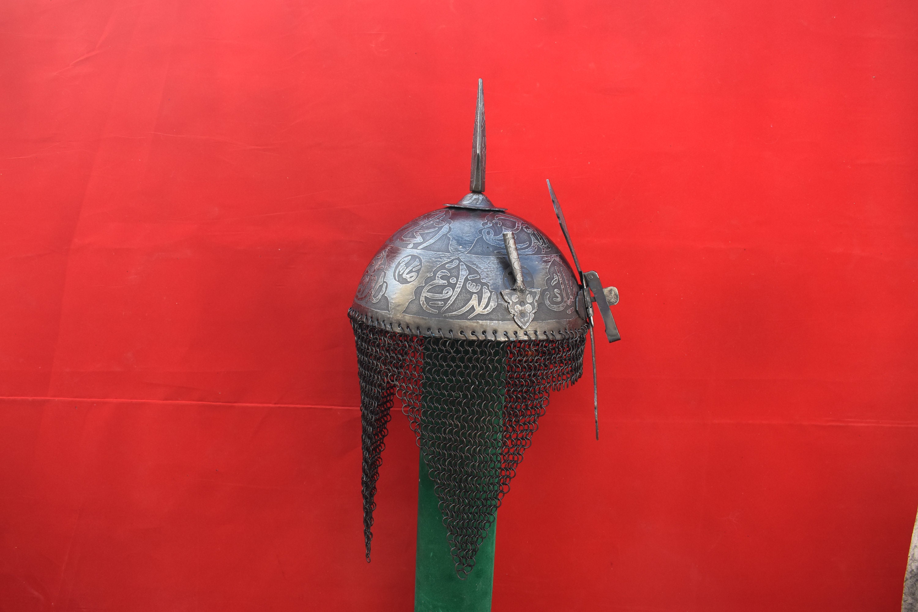 Vintage Mughal Islamic Iron Kufic Helmet Khula Khud Helmet - Etsy
