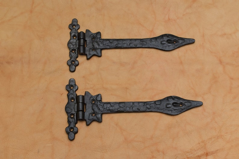 Handmade Iron Hinges Head Rusty Vintage Cast Iron Door Gate Victorin ...