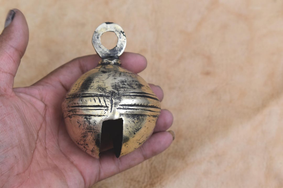 Vintage Cast Brass Cow Goad Horse Camel Bell Christmas Jingle Bell ...