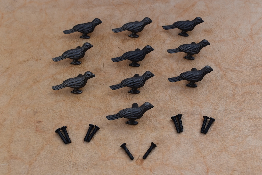 Cast Iron Door Knob Bird Shape Cabinet Dresser Drawer Pulls Handles ...