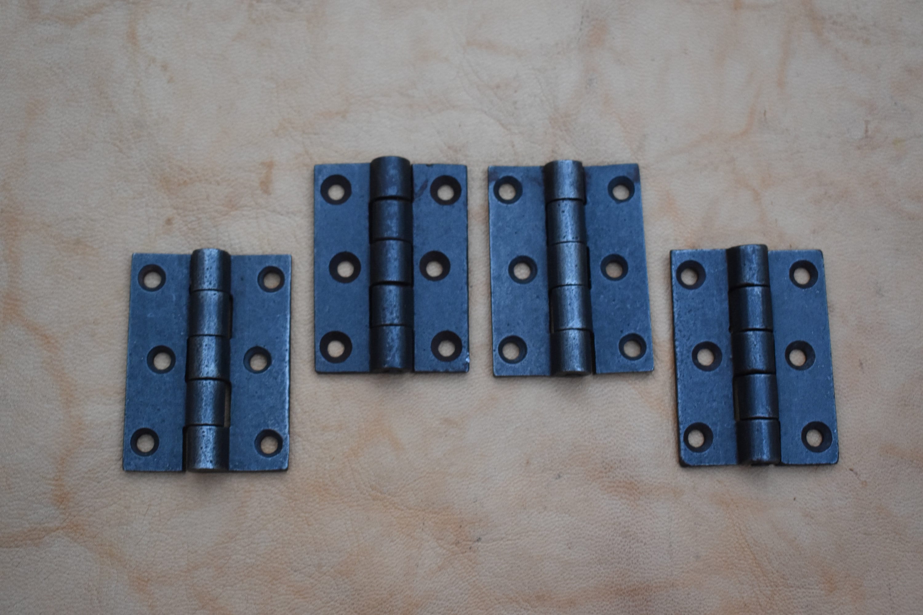 Vintage Cast Iron Door Gate Hinges Handmade Iron Hinges Head Burn Rusty ...