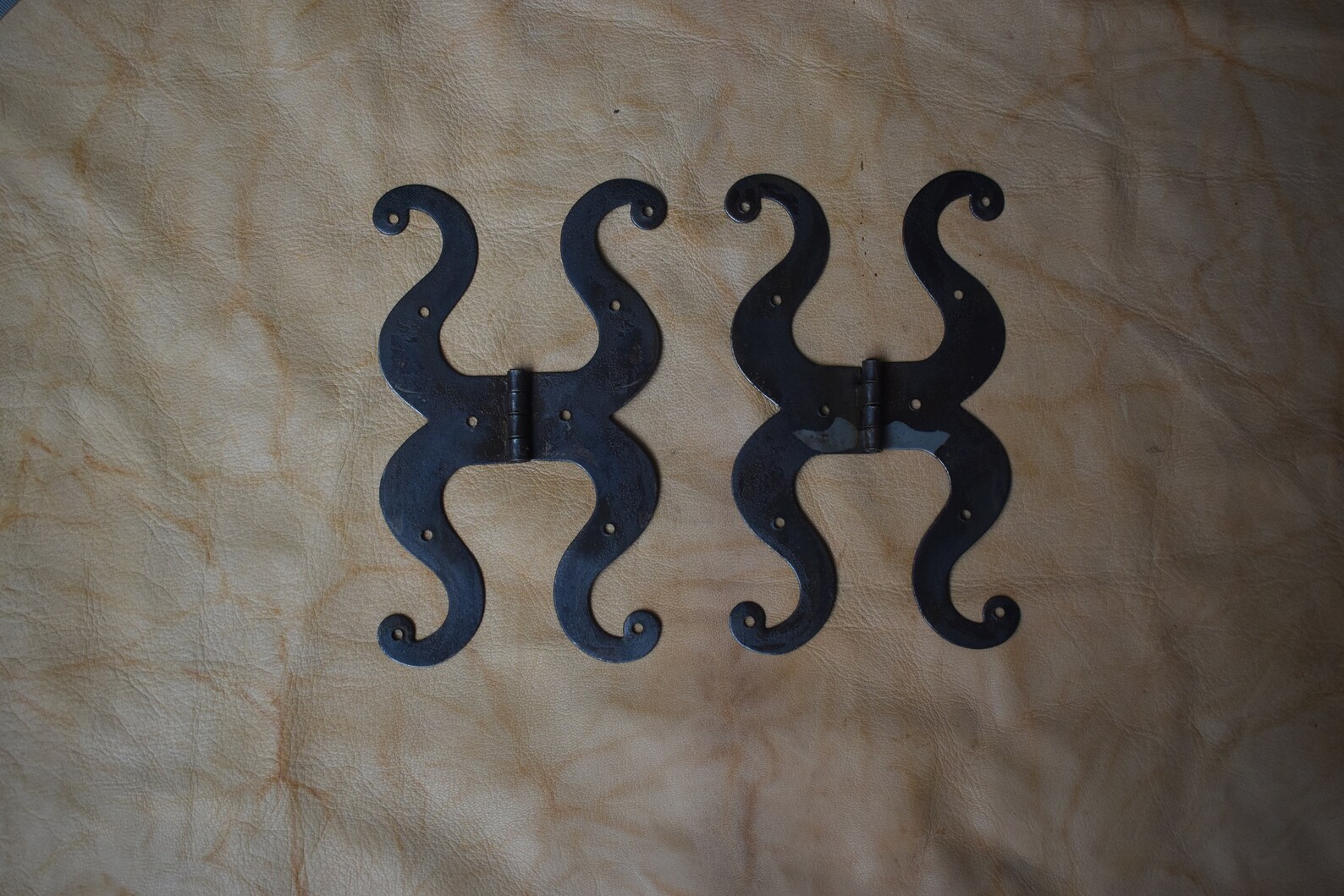 Vintage Iron Door Gate Hinges Handmade Iron Hinges Head Burn - Etsy