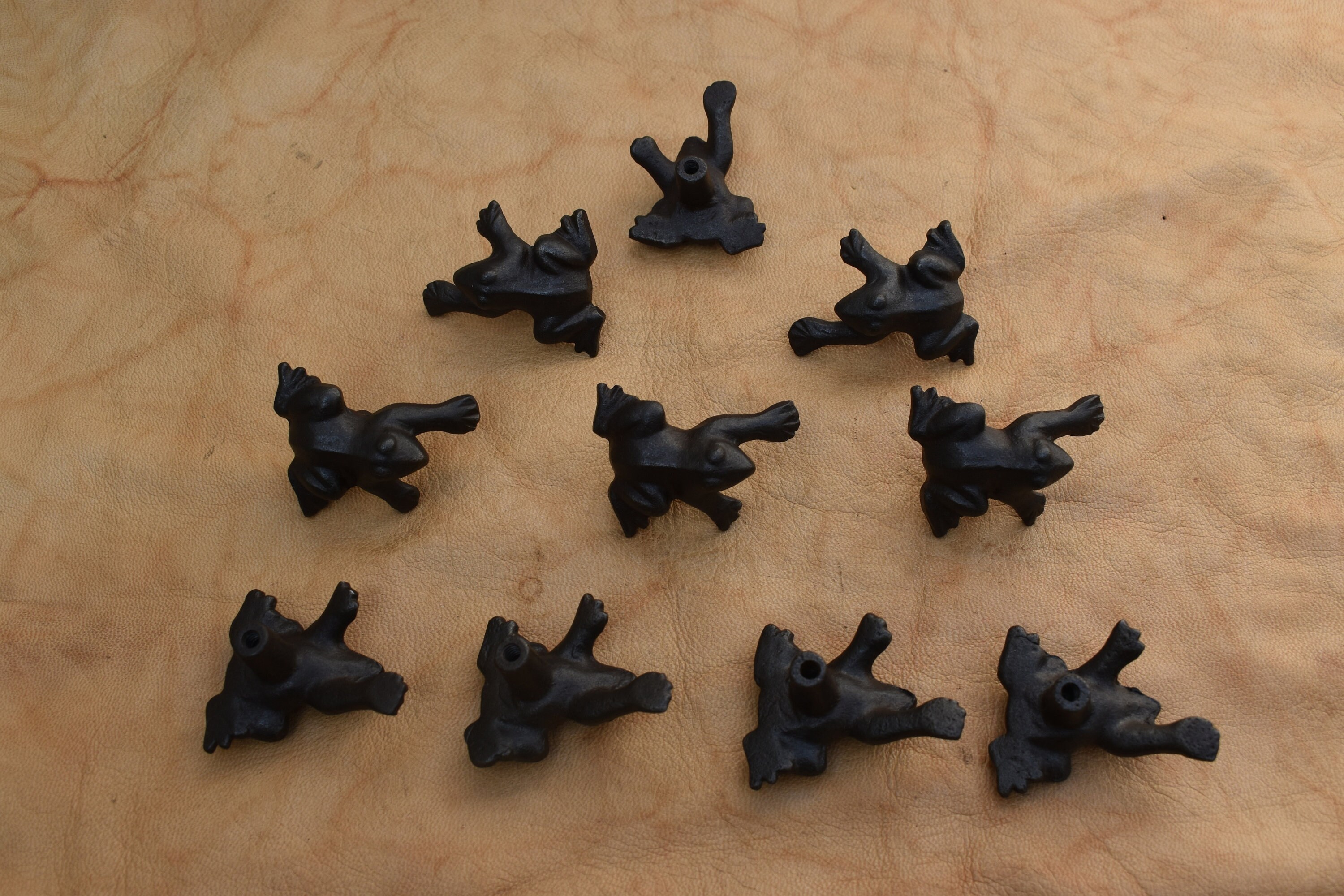 Vintage Cast Iron Knob Frog Toad Shape Drawer Handle Cupboard Knobs 10 ...