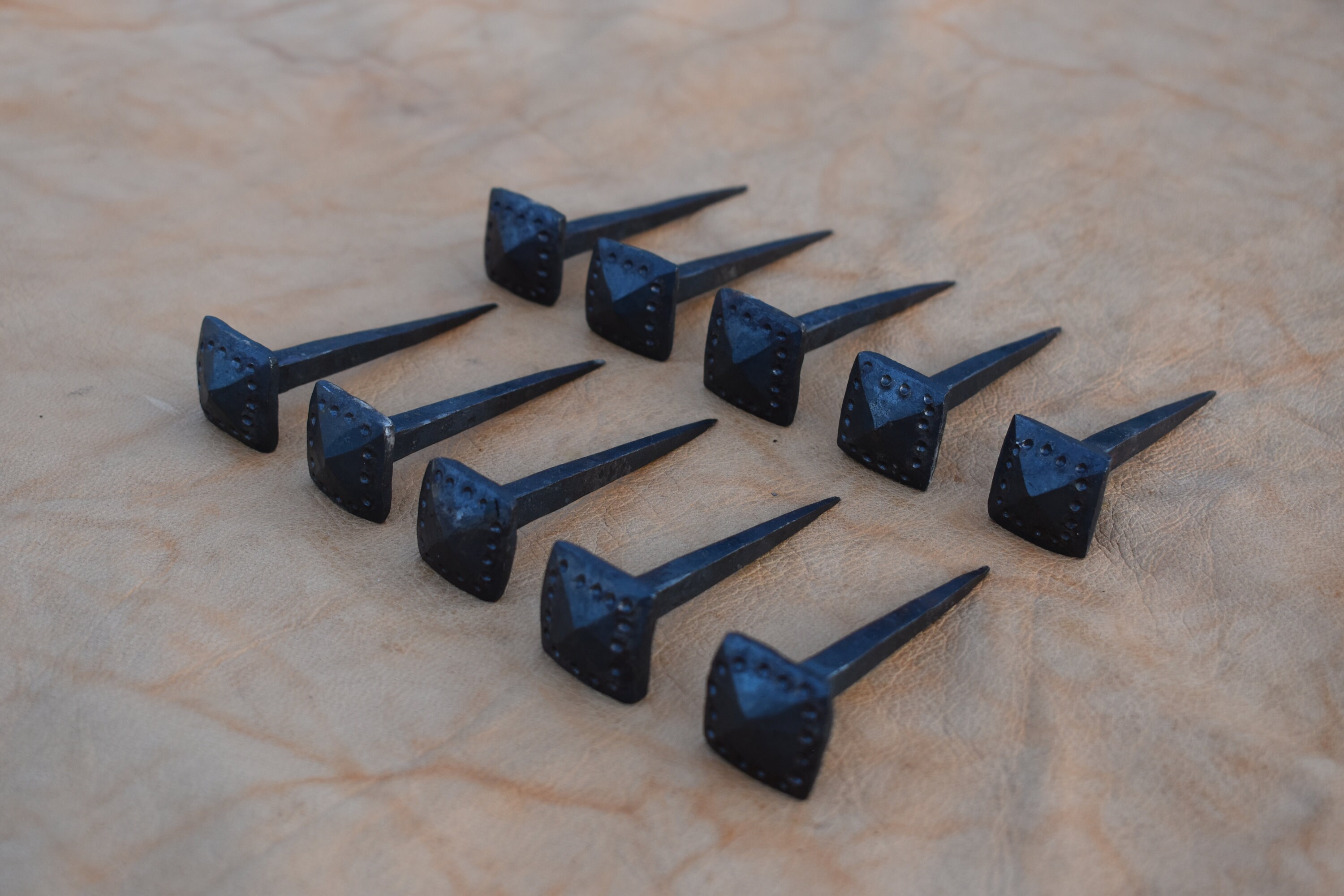 Vintage Hand Forged Nails Blacksmith Wrought Iron Solid - Etsy