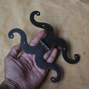 Vintage Iron Door Gate Hinges Handmade Iron Hinges Head Burn - Etsy