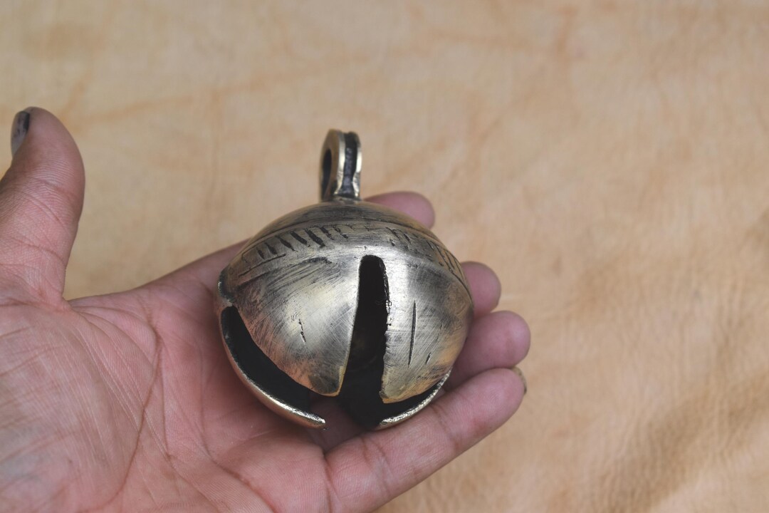 Vintage Decorative Cast Brass Cow Goad Horse Camel Petal Bell Christmas ...