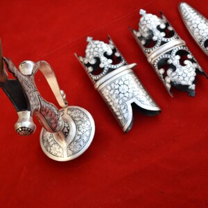 Vintage Indian Mughal Islamic Iron Silver Damascened Sword Shamshir ...