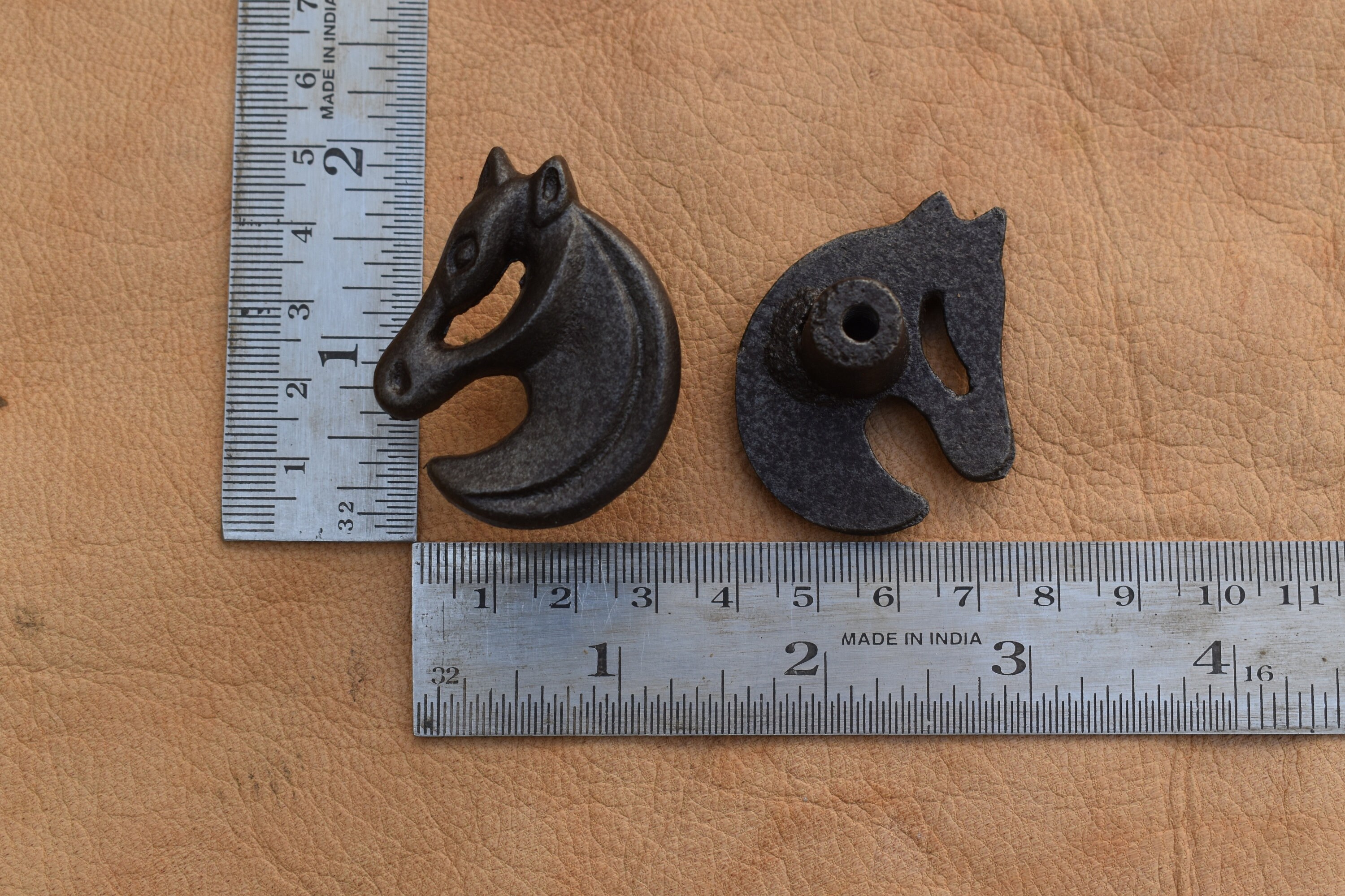 Vintage Cast Iron Knob Horse Face Shape Drawer Handle Cupboard Knobs 10 ...