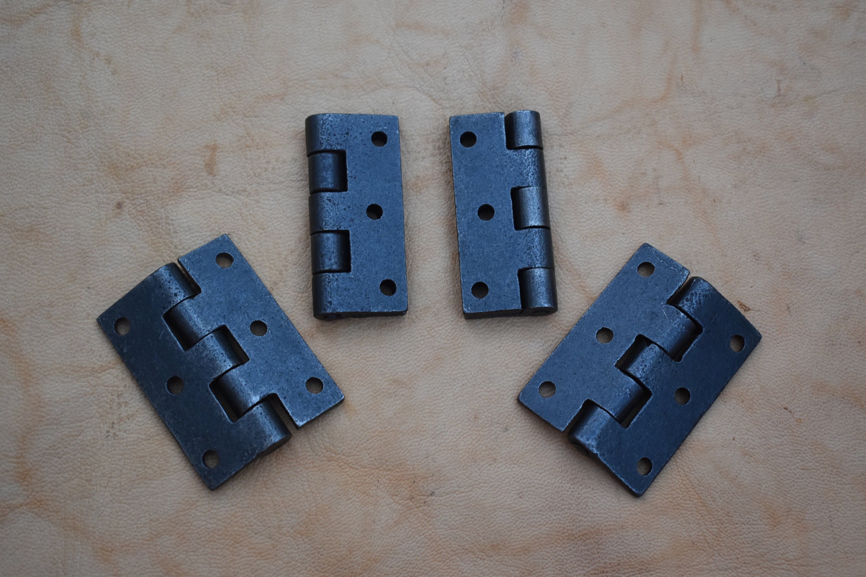 Vintage Cast Iron Door Gate Hinges Handmade Iron Hinges Head Burn Rusty ...