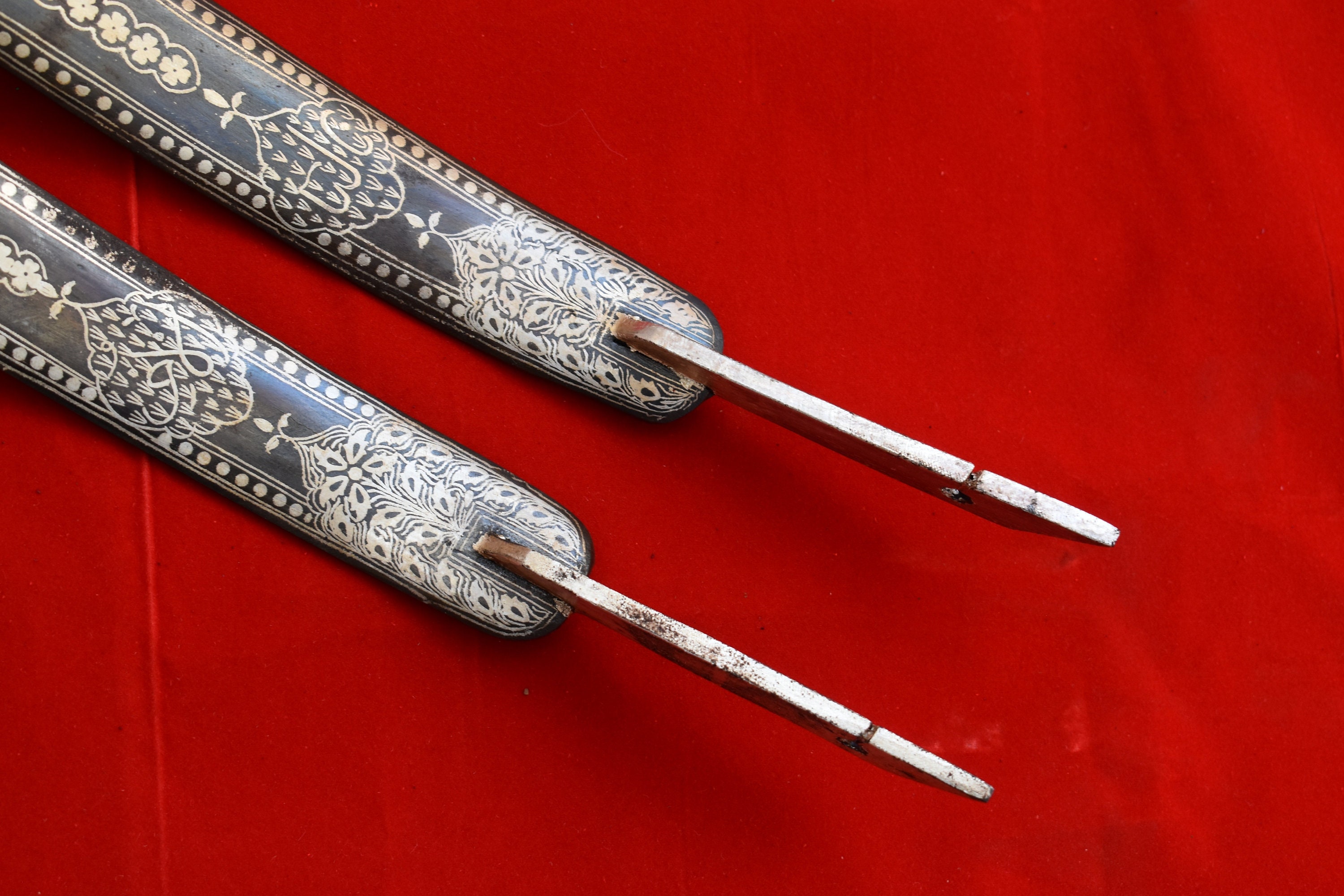 Vintage Mughal Islamic Silver Damascened Bow Archery - Etsy