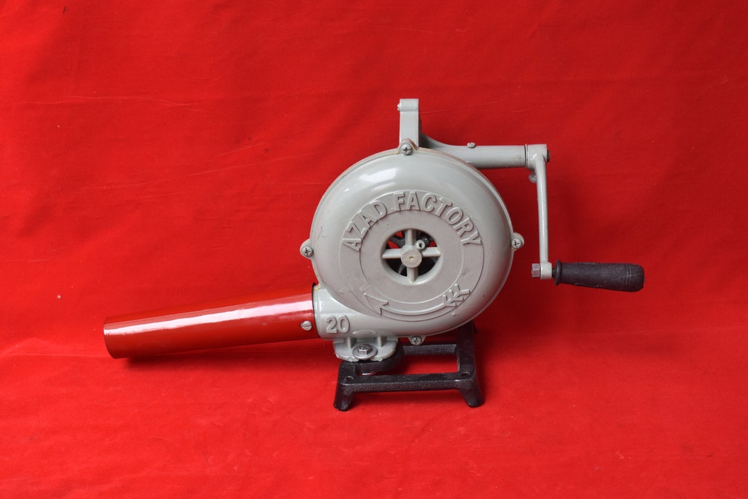 NO. 20 Vintage Type Blacksmith Aluminium Hand Blower Crank Forge Air ...