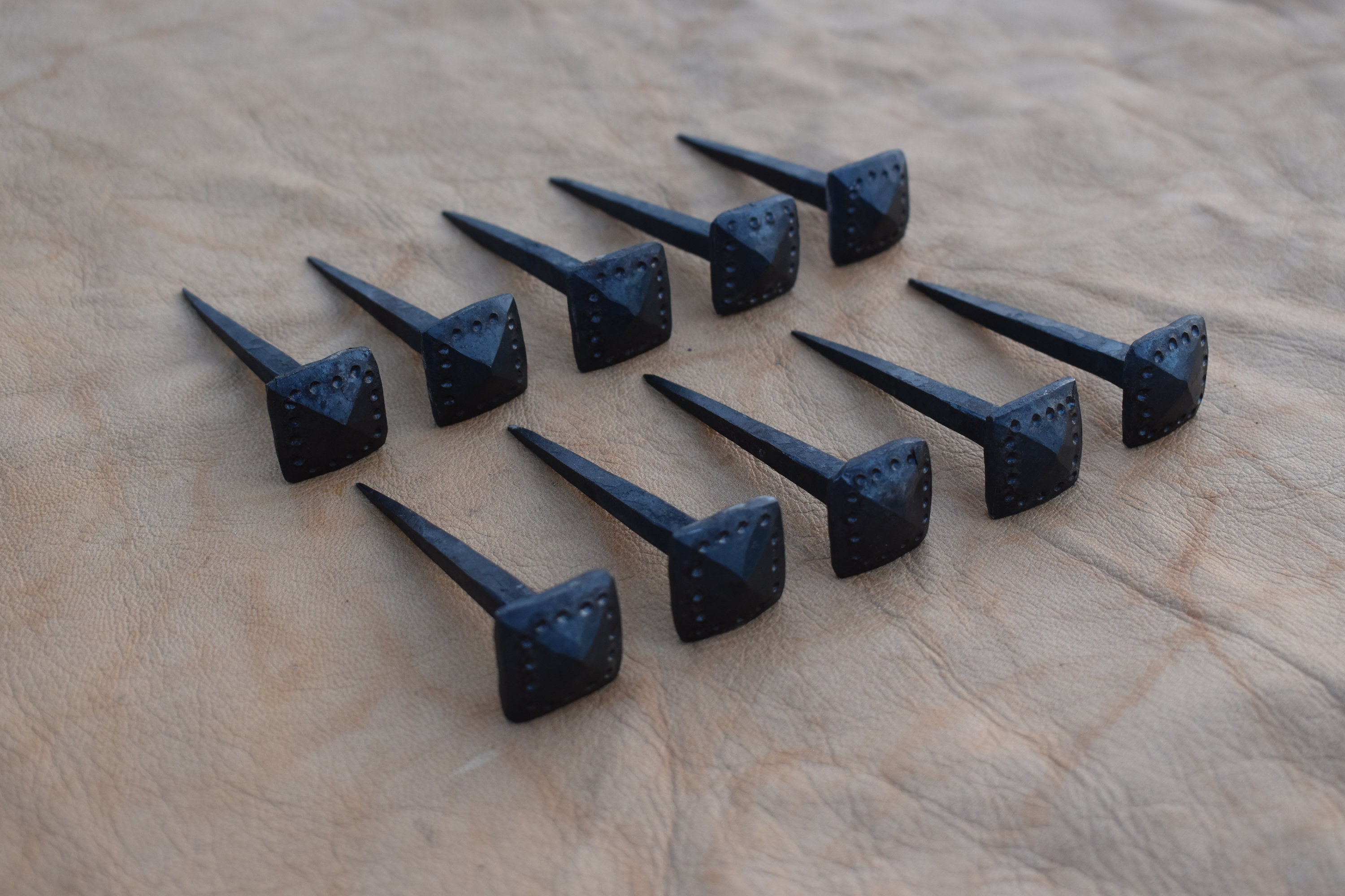 Vintage Hand Forged Nails Blacksmith Wrought Iron Solid - Etsy