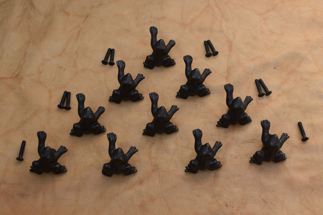 Vintage Cast Iron Knob Frog Toad Shape Drawer Handle Cupboard Knobs 10 ...