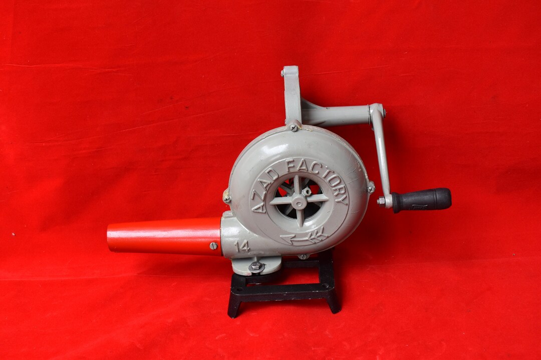 NO. 14 Vintage Type Aluminium Blacksmith Hand Blower Crank Forge Air ...