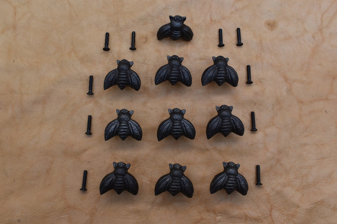 Vintage Cast Iron Knob Honey Bee Shape Drawer Handle Cupboard Knobs 10 ...