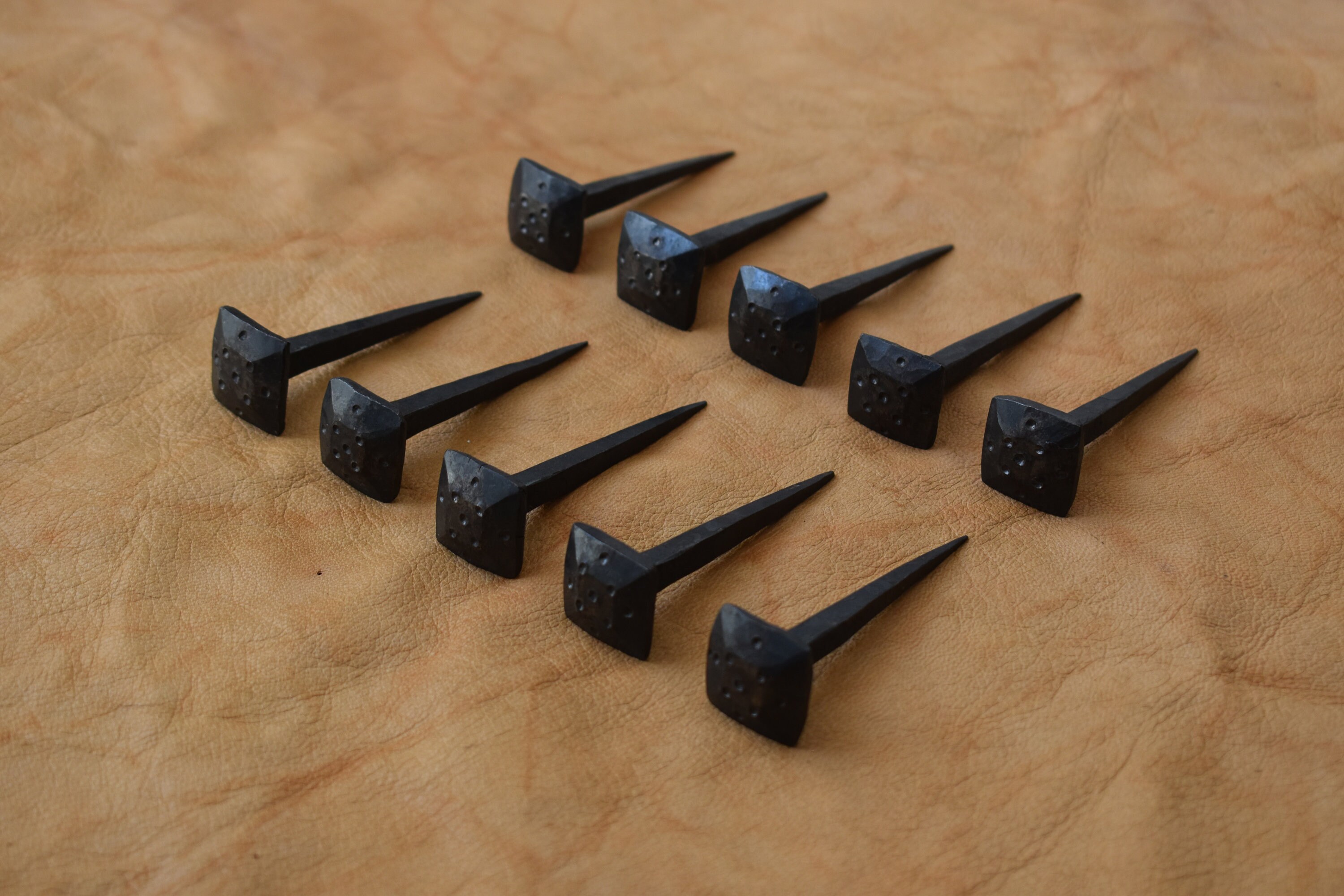 Vintage Hand Forged Nails Blacksmith Wrought Iron Solid - Etsy