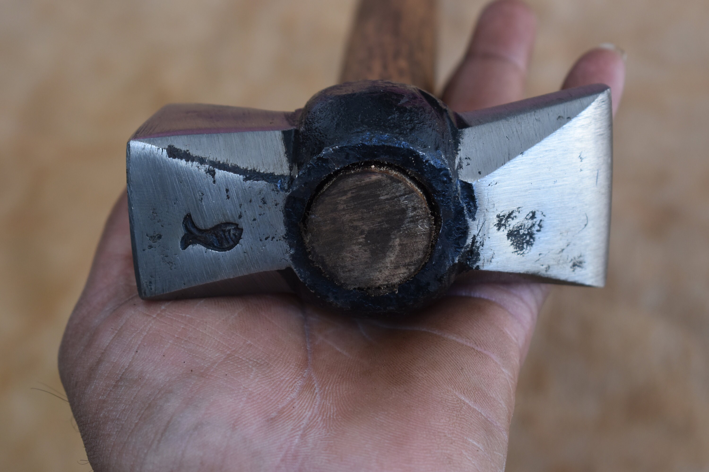 Blacksmith Hammer Iron Handmade Wood Working Square Head Tinsmith ...