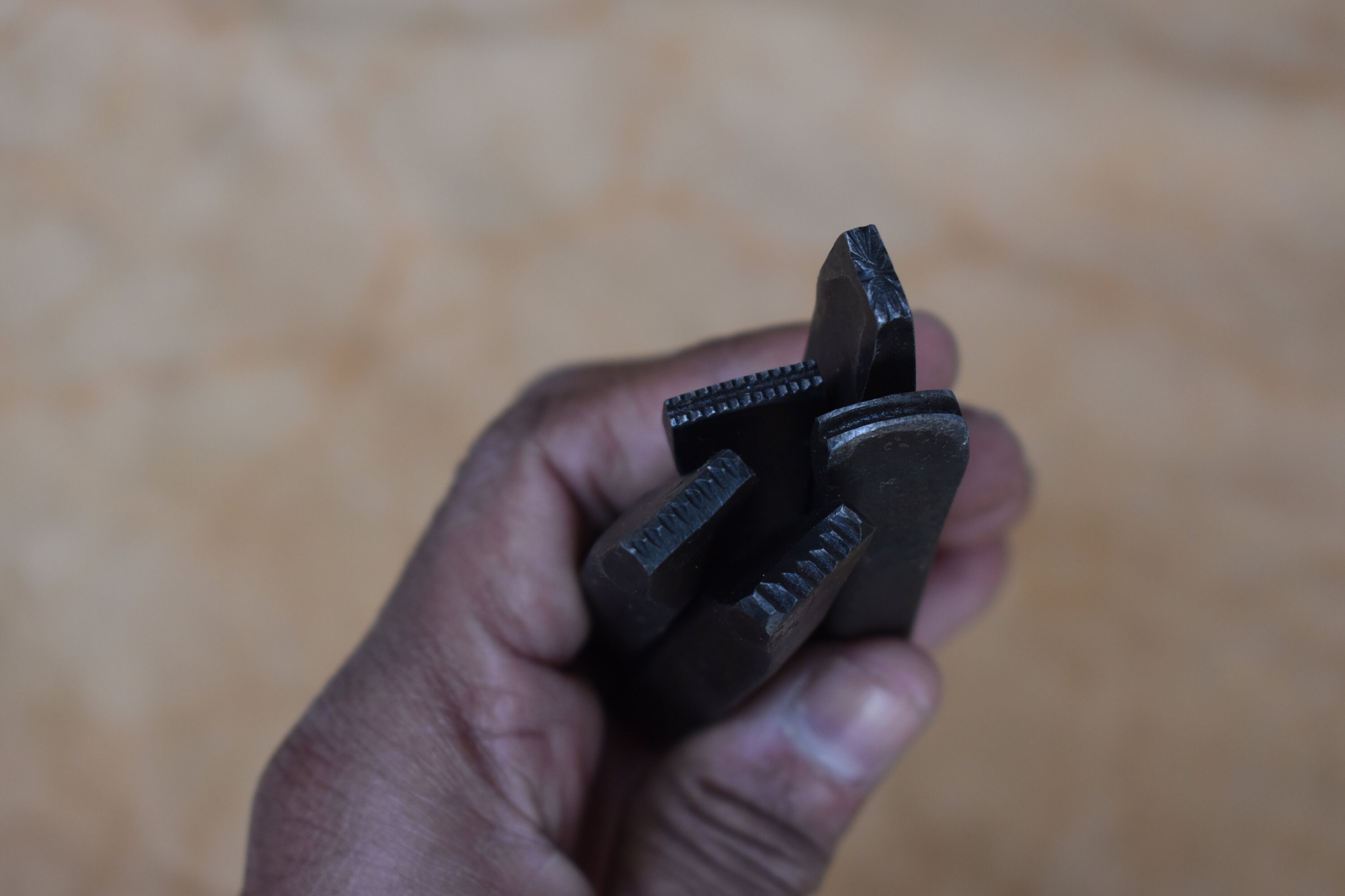 Hand Forged Vintage Iron Punch Stamp Die Hand Forged Blacksmith Tool 5 ...