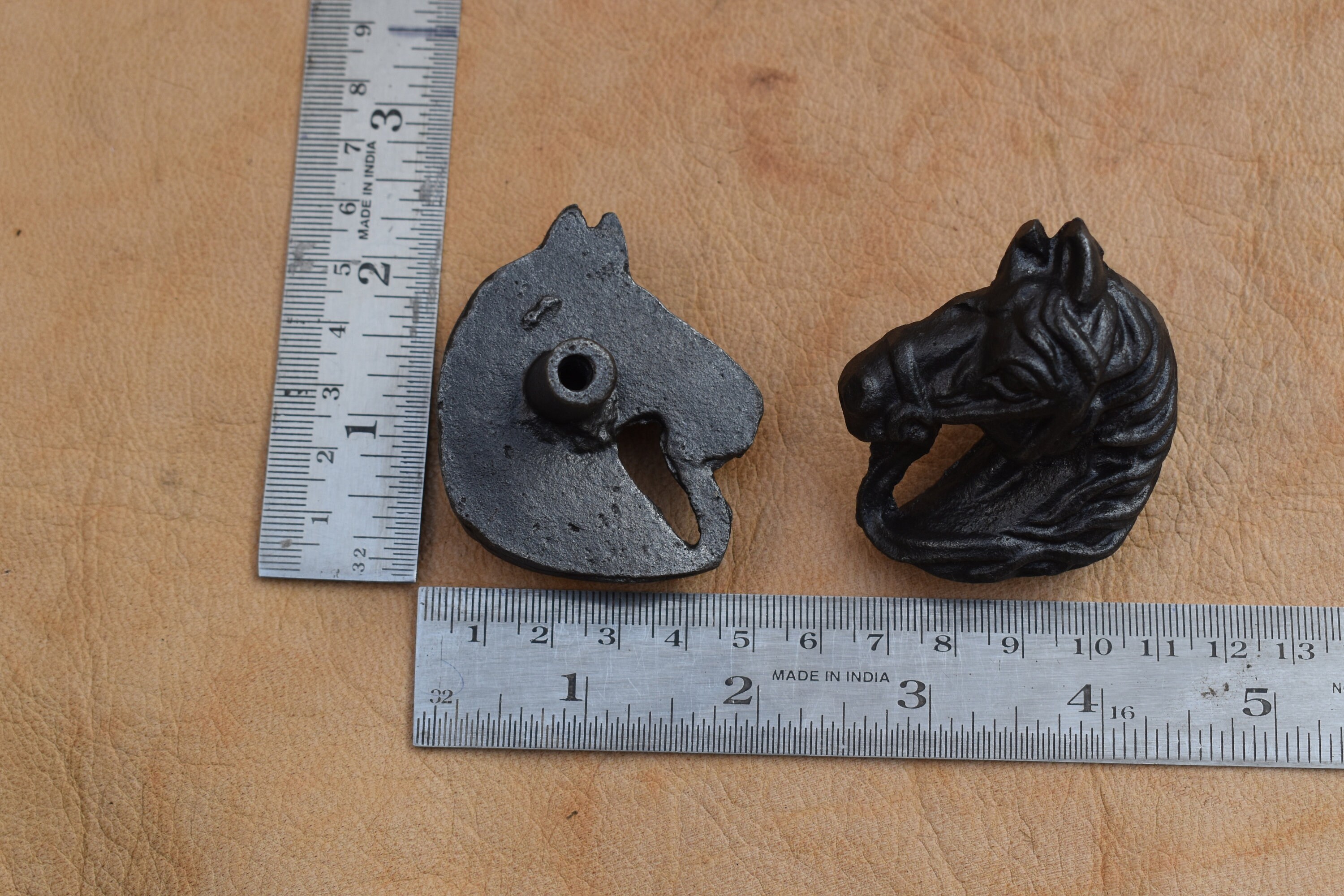 10 Pcs Vintage Cast Iron Knob Horse Face Shape Drawer Handle Cupboard ...