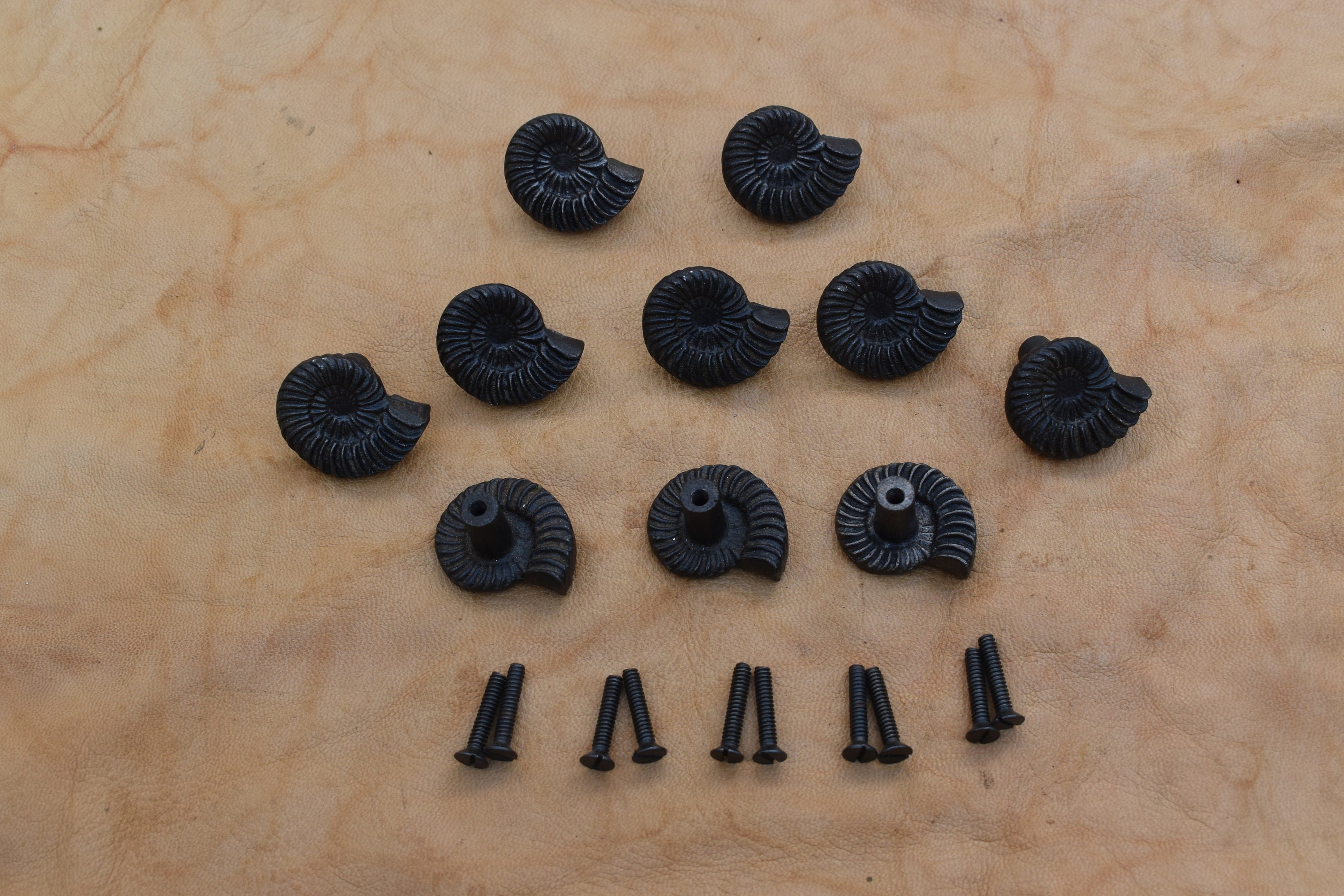 Cast Iron Knob Handles Seashell Shape Vintage Drawer Handle - Etsy