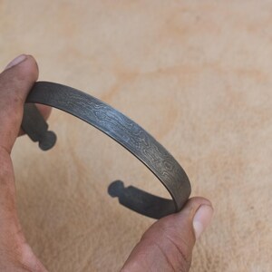Vintage Blacksmith Hand Forged Handmade Bracelet Damascus Steel Cuff ...