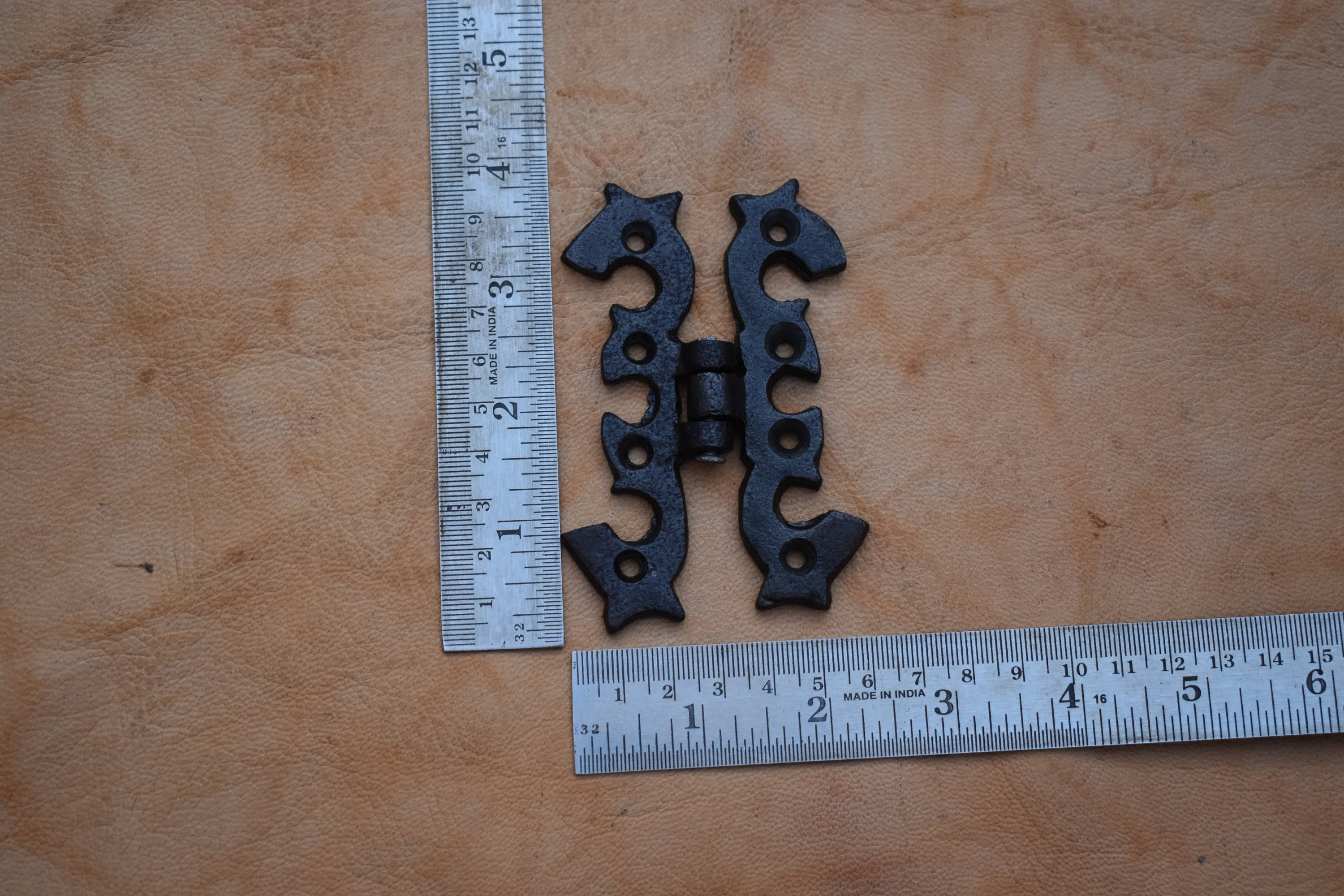Vintage Cast Iron Door Gate Hinges Handmade Iron Head Burn Rusty Hinges ...