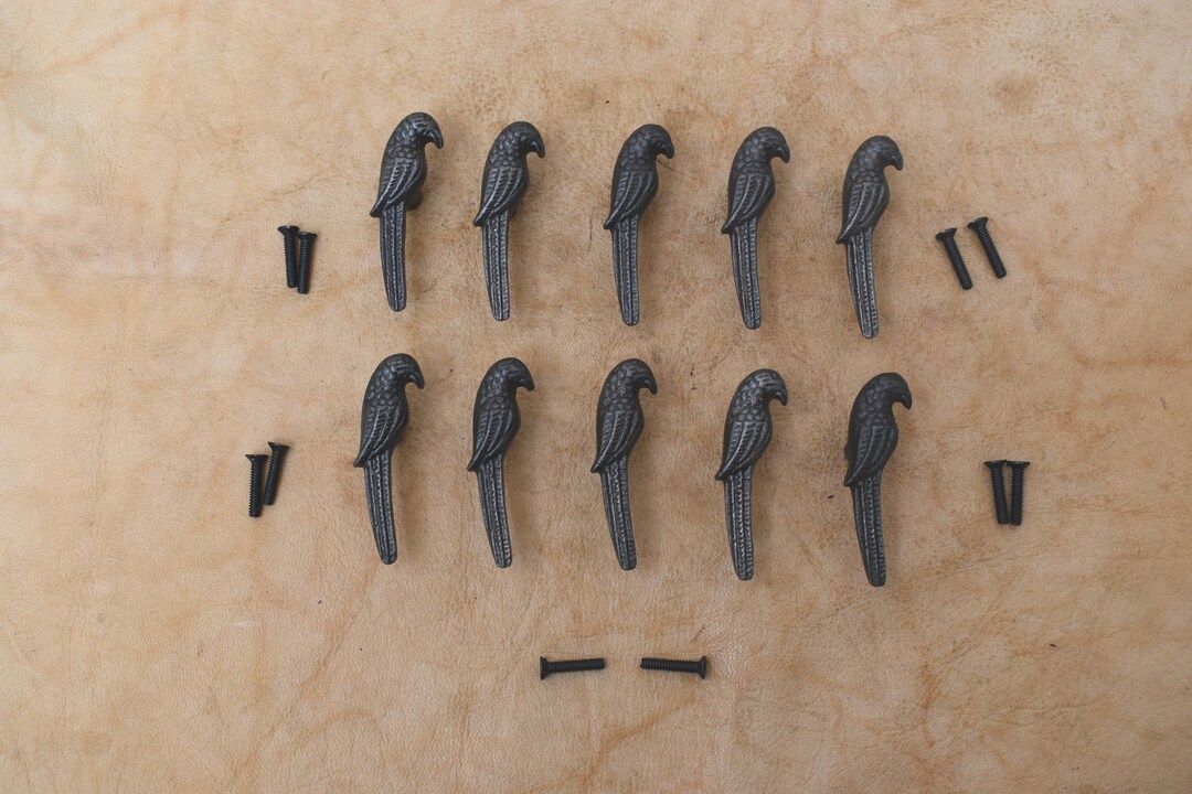 Vintage Cast Iron Parrot Shape Knob Drawer Handle Cupboard Knobs Pull ...