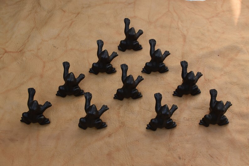 Vintage Cast Iron Knob Frog Toad Shape Drawer Handle Cupboard Knobs 10 ...