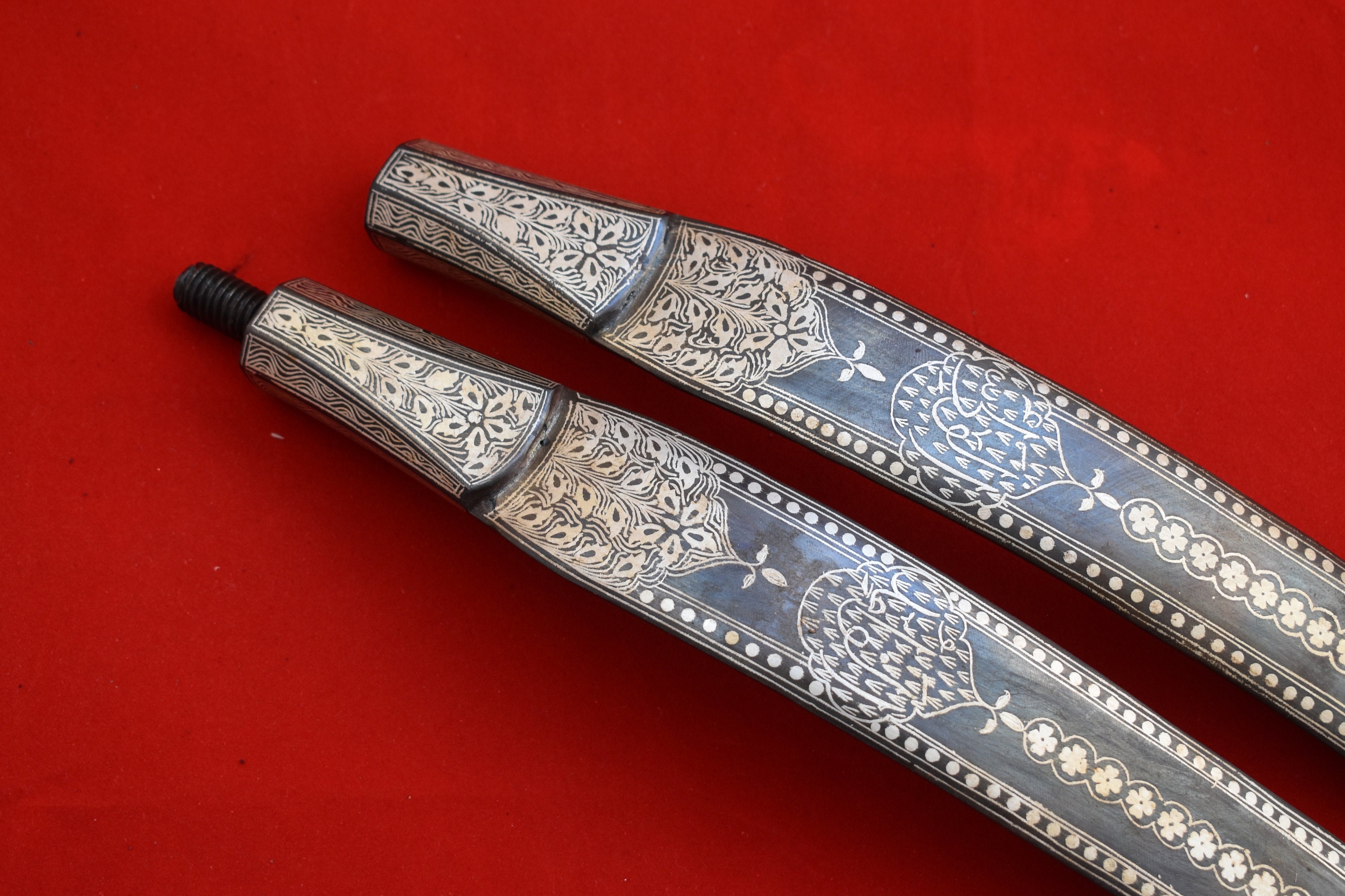 Vintage Mughal Islamic Silver Damascened Bow Archery - Etsy