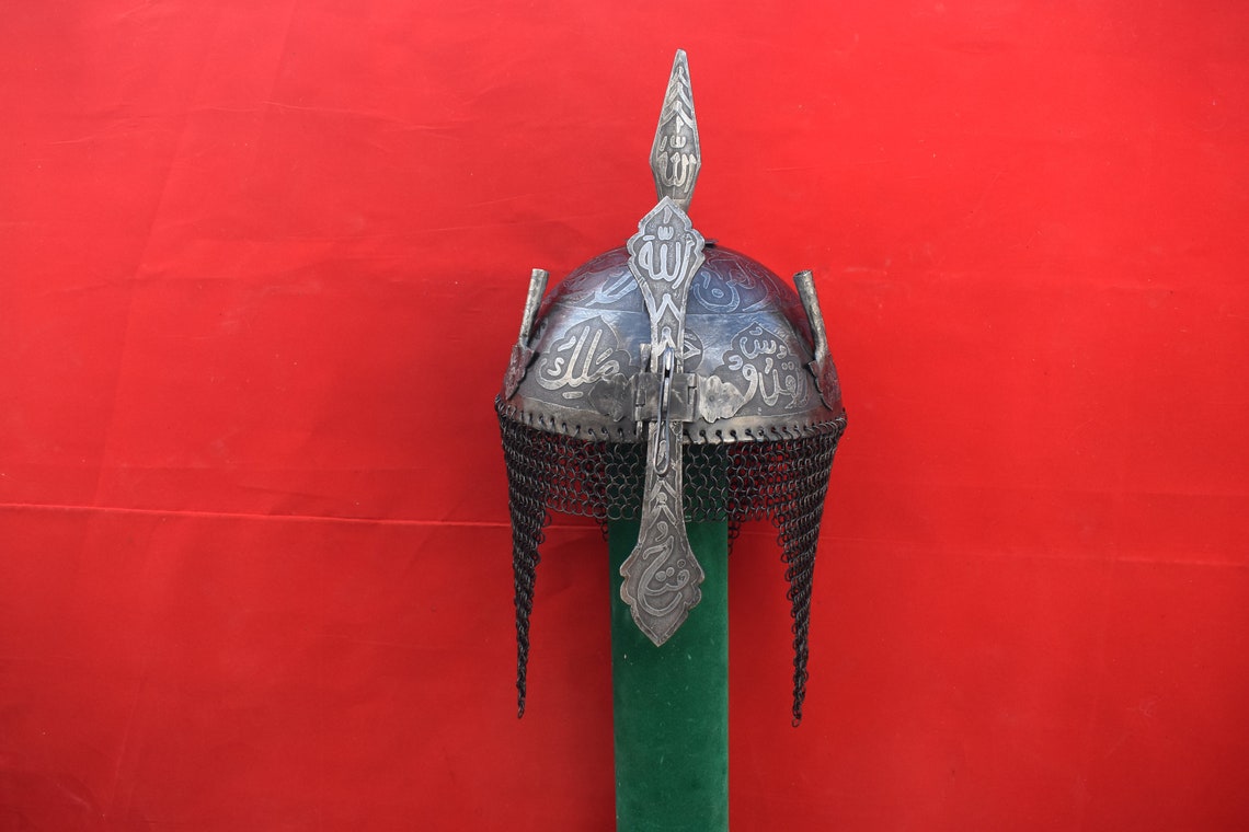 Vintage Mughal Islamic Iron Kufic Helmet Khula Khud Helmet - Etsy