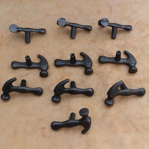 Vintage Cast Iron Knob Hammer Shape Drawer Cabinet Handle Cupboard Knobs 10 Pcs - Etsy