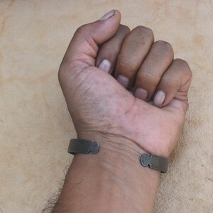 Vintage Blacksmith Hand Forged Handmade Bracelet Damascus Steel Cuff ...