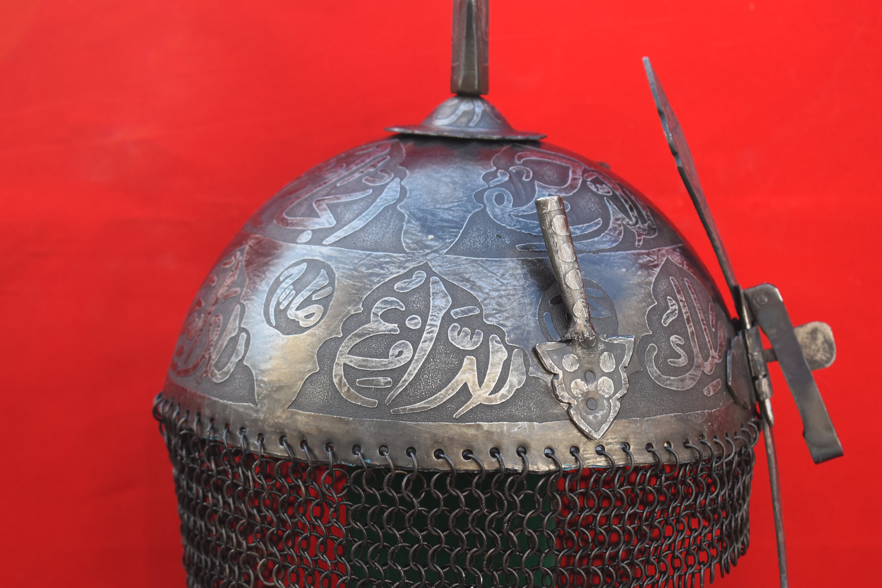 Vintage Mughal Islamic Iron Kufic Helmet Khula Khud Helmet - Etsy