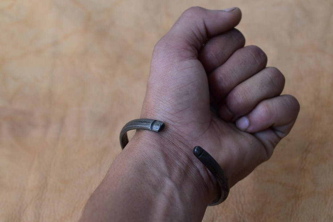 Damascus Bracelet Hand Forged Damasteel Bracelets Men Women Cuff ...