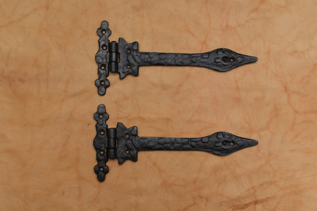 Handmade Iron Hinges Head Rusty Vintage Cast Iron Door Gate Victorin ...