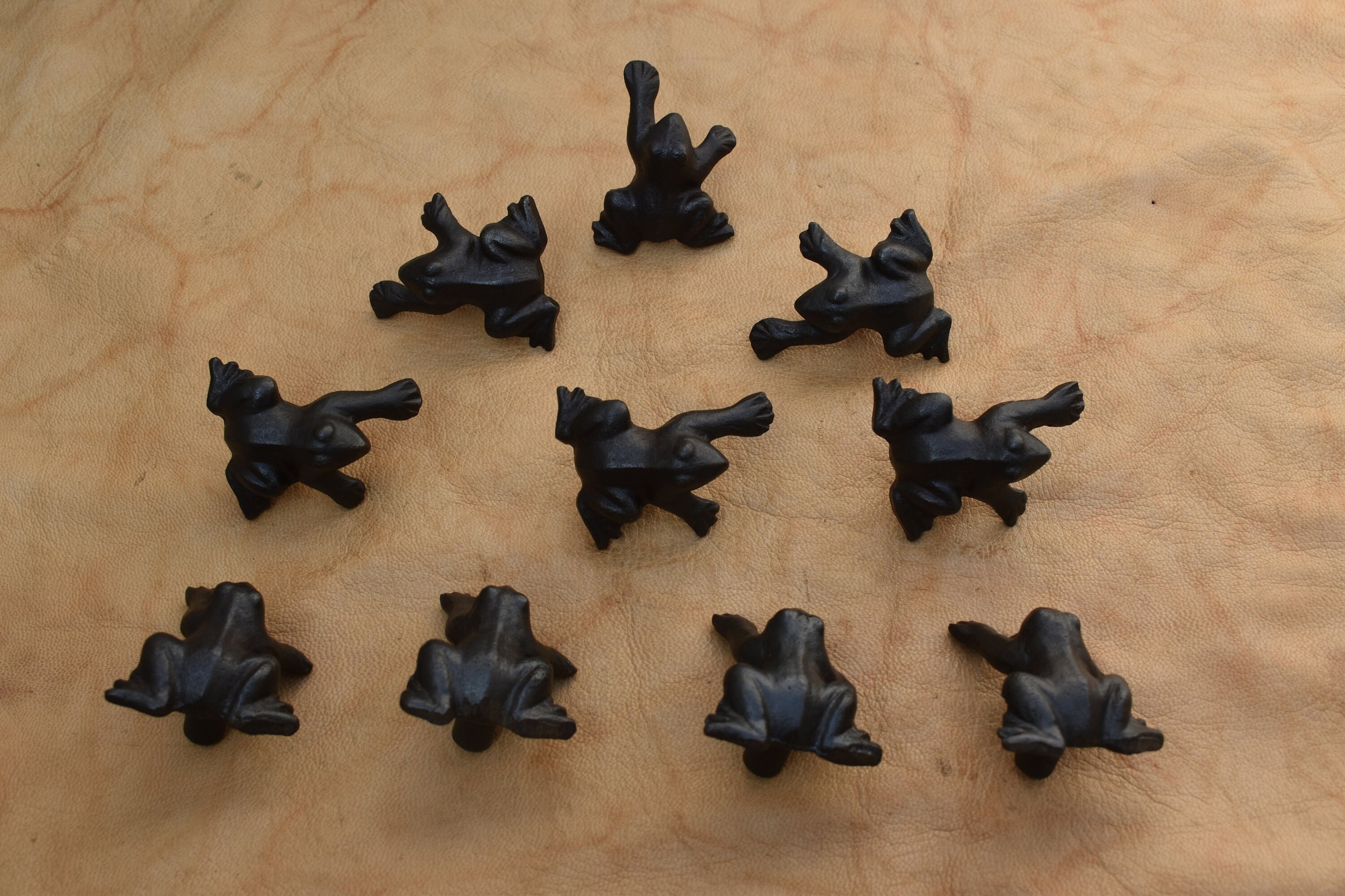 Vintage Cast Iron Knob Frog Toad Shape Drawer Handle Cupboard Knobs 10 ...