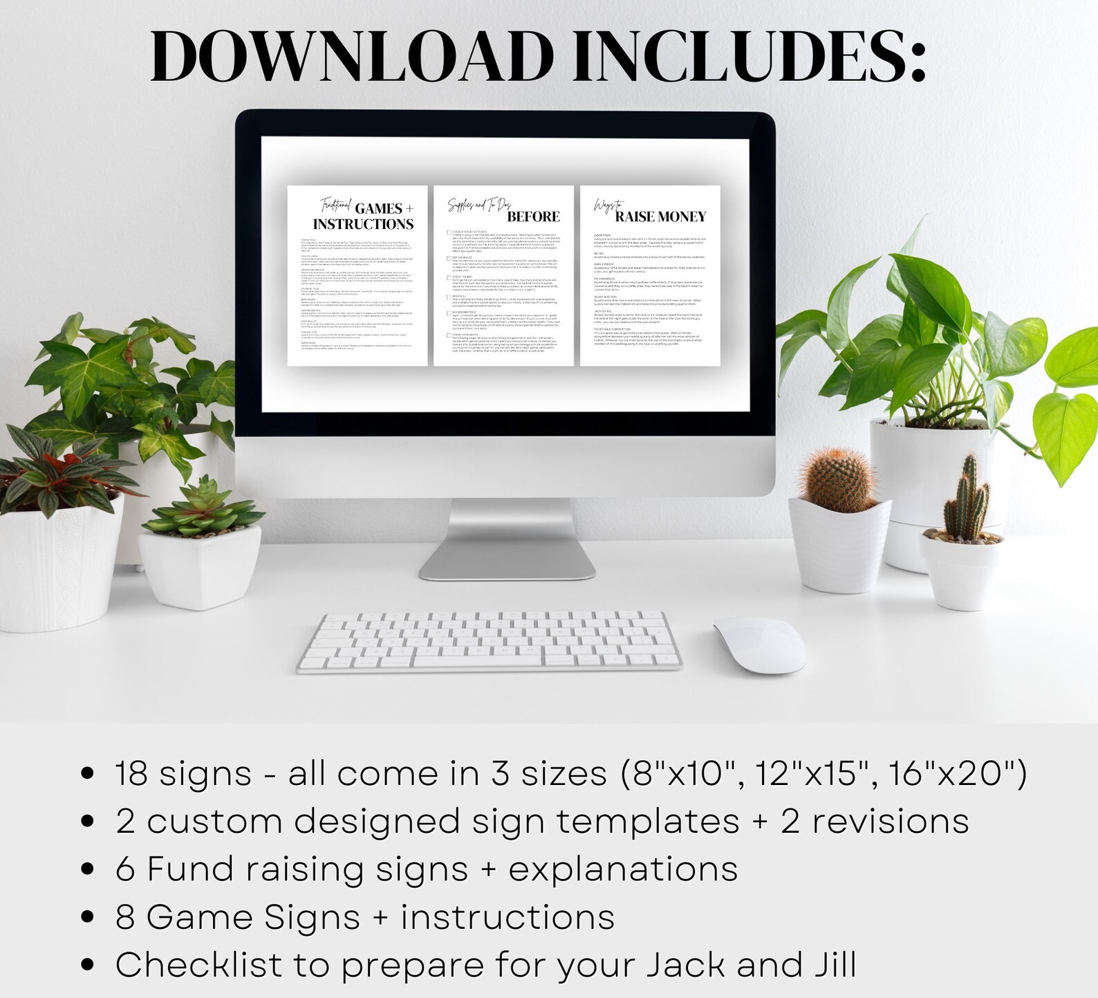 Jack and Jill Games Editable Sign Bundle Stag and Doe - Etsy Canada