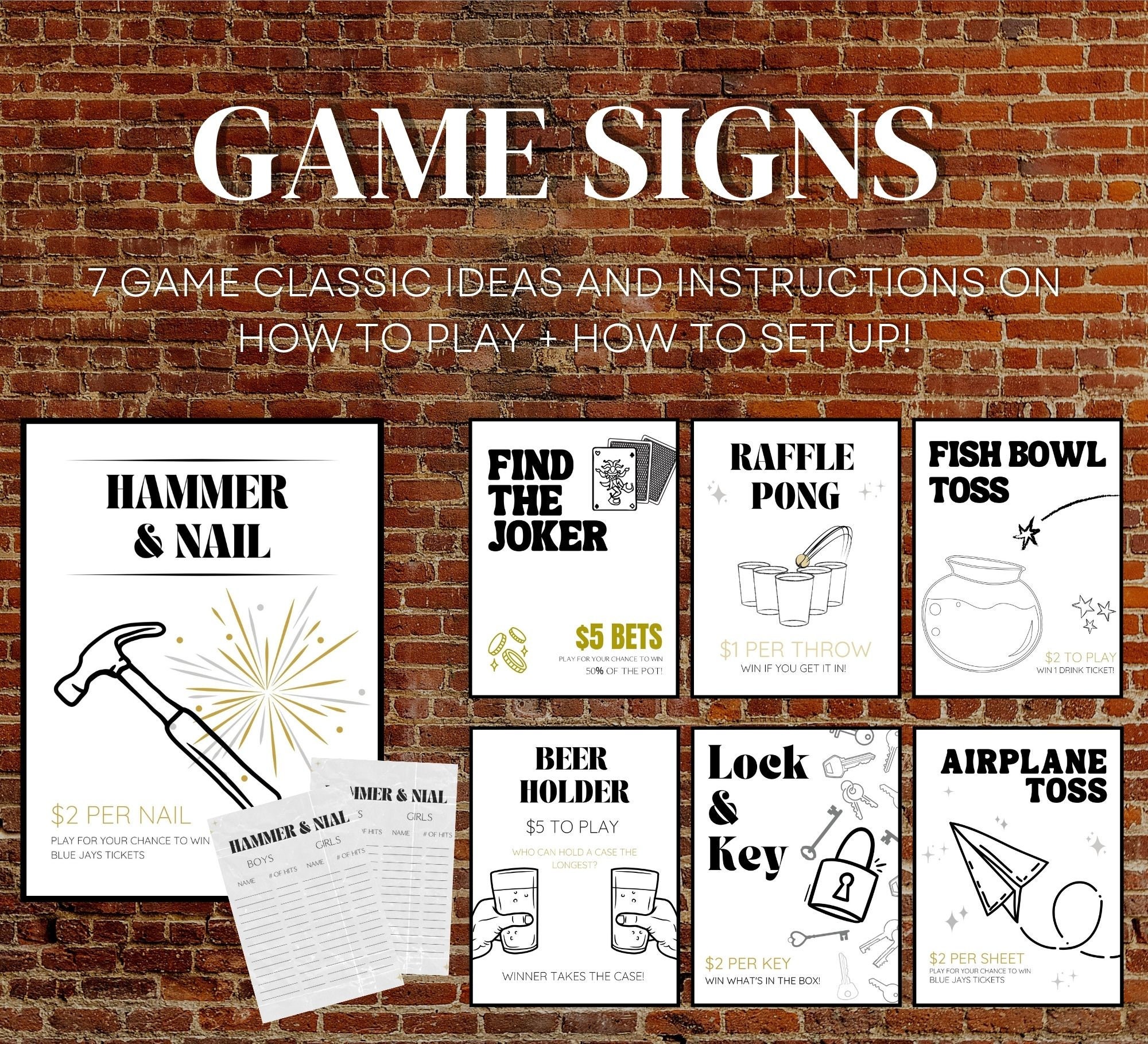 Jack and Jill Editable Sign Bundle Stag and Doe Wedding Signs White and ...