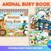Editable Animal -themed Busy Book for Kids | Printable Preschool ...