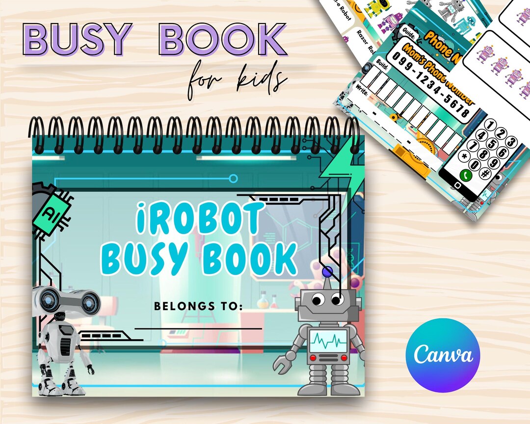 Editable Irobot-themed Busy Book for Kids | Printable Preschool ...