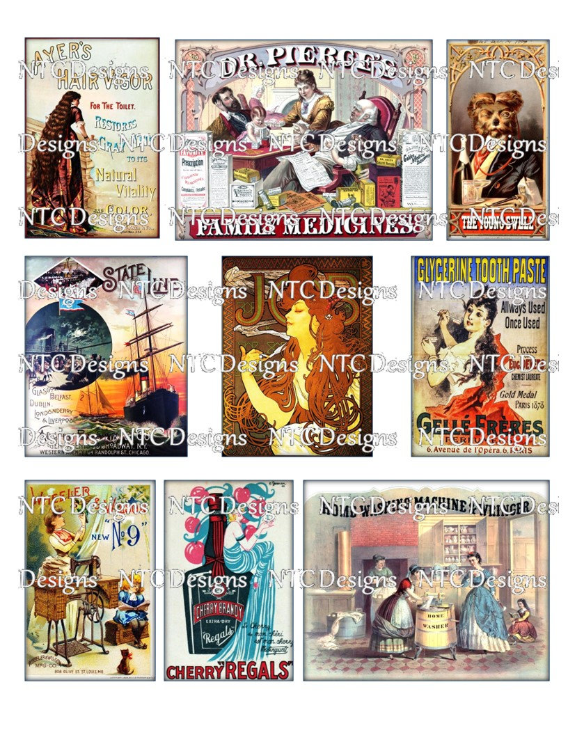 Victorian Ads Ephemera: Retro Printable Images (digital Download) - Etsy