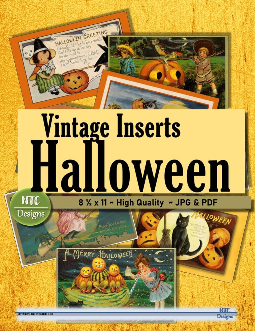 Vintage Halloween Inserts – Ephemera for Junk Journal, Scrapbooking ...
