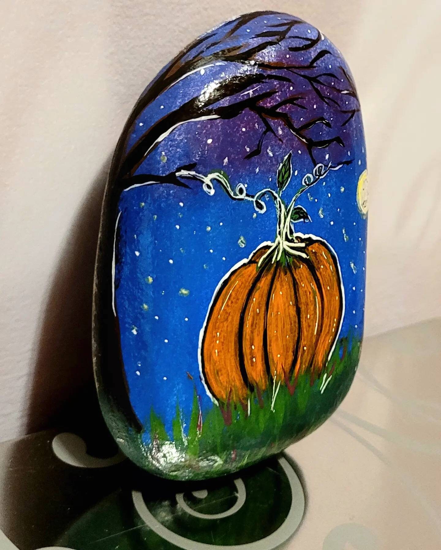 Handpainted Pumpkin Rock Art - Etsy