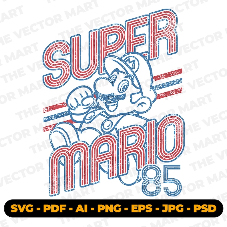 Super Mario Illustration | Cartoon Illustration | Digital Download ...