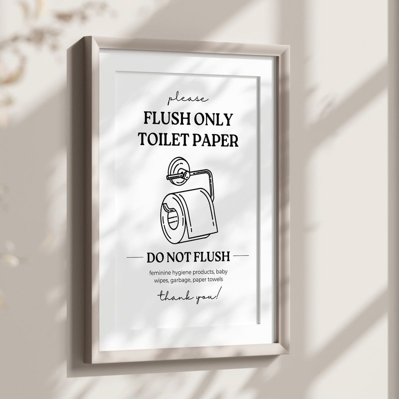 Toilet Paper Only Signs - Etsy