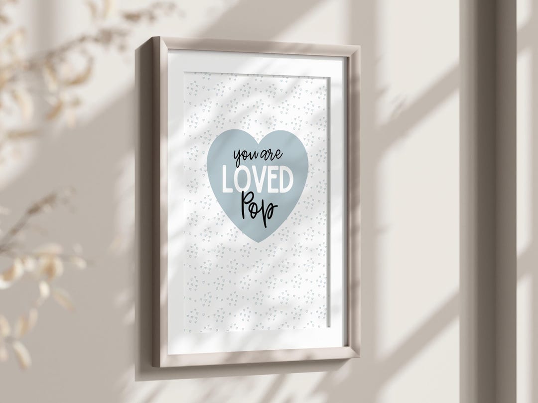 You Are Loved Pop Printable Wall Art, Digital Download, Pop Affirmation ...